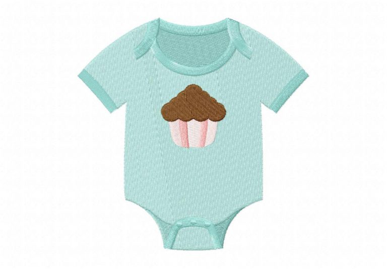 Little Cupcake Onesie Machine Embroidery Design – Daily Embroidery