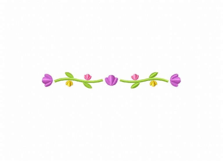 Lovely Purple Tulip Border Machine Embroidery Design – Daily Embroidery