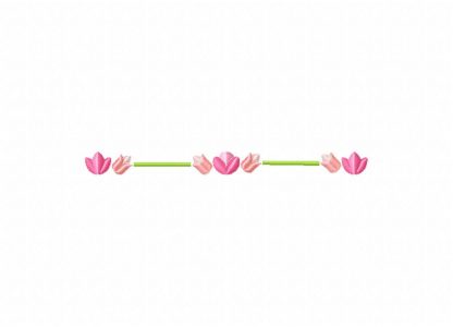 Fascinating Pink Tulip Border Machine Embroidery Design – Daily Embroidery