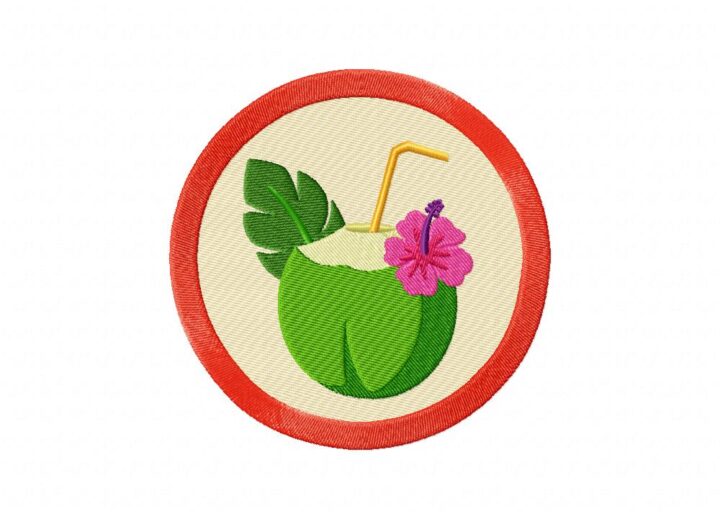 Hawaiian Tiki Party Drink Machine Embroidery Design – Daily Embroidery