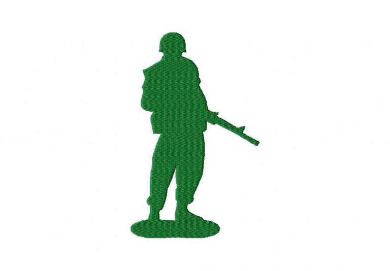 Army Men Stance Machine Embroidery Design – Daily Embroidery