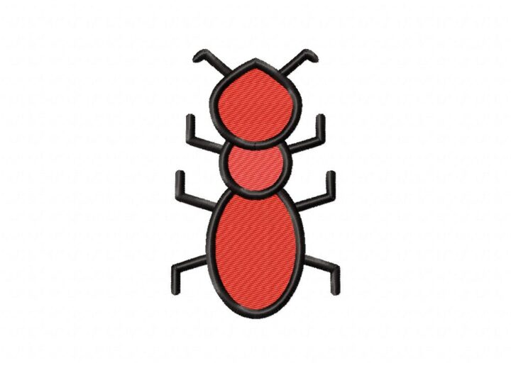 Red Ant Machine Embroidery Design – Daily Embroidery