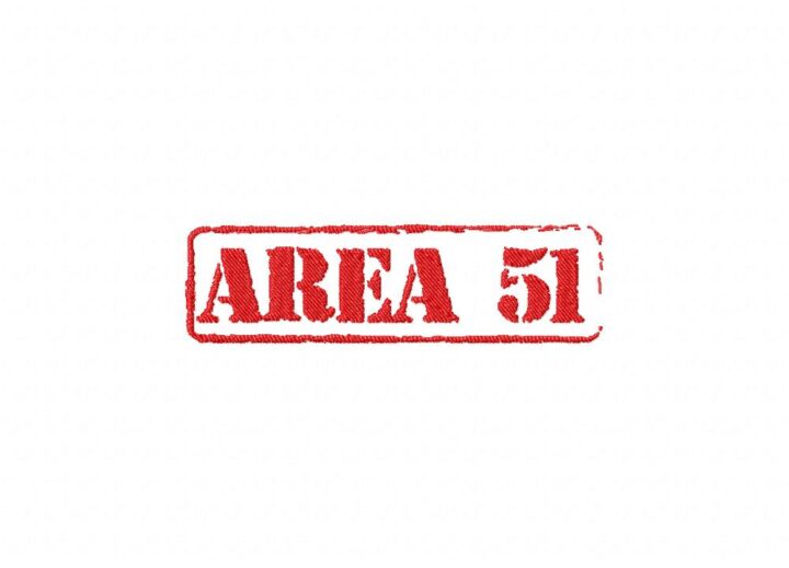 Area 51 Signage Machine Embroidery Design – Daily Embroidery