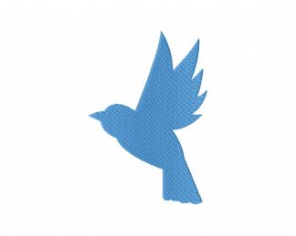 Blue Bird Silhouette Machine Embroidery Design – Daily Embroidery