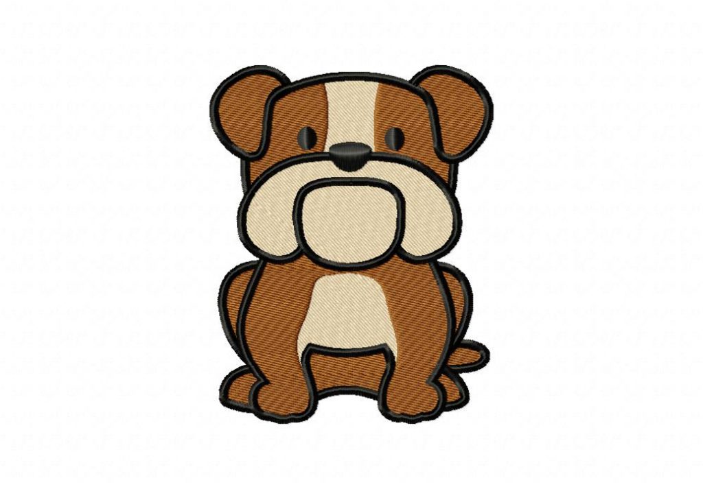 Bulldog Machine Embroidery Design – Daily Embroidery