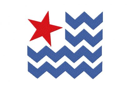 Wavey Chevron American Flag Machine Embroidery Design Includes Both ...