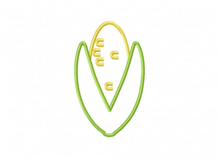 Corn Outline Machine Embroidery Design – Daily Embroidery