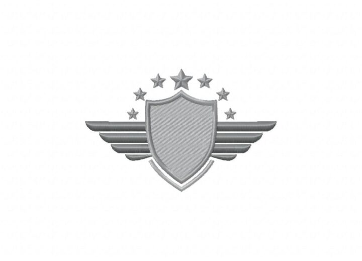 Star Crest Shield Machine Embroidery Design – Daily Embroidery