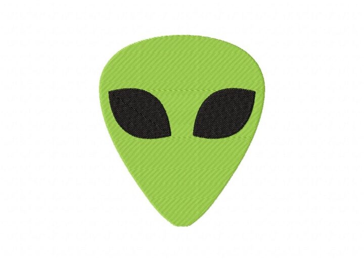 Alien Guitar Pick Machine Embroidery Design – Daily Embroidery