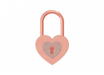 Heart Lock Includes Both Applique and Stitched – Daily Embroidery