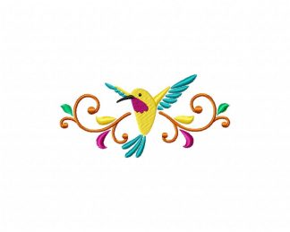 Hummingbird border Machine Embroidery Design – Daily Embroidery