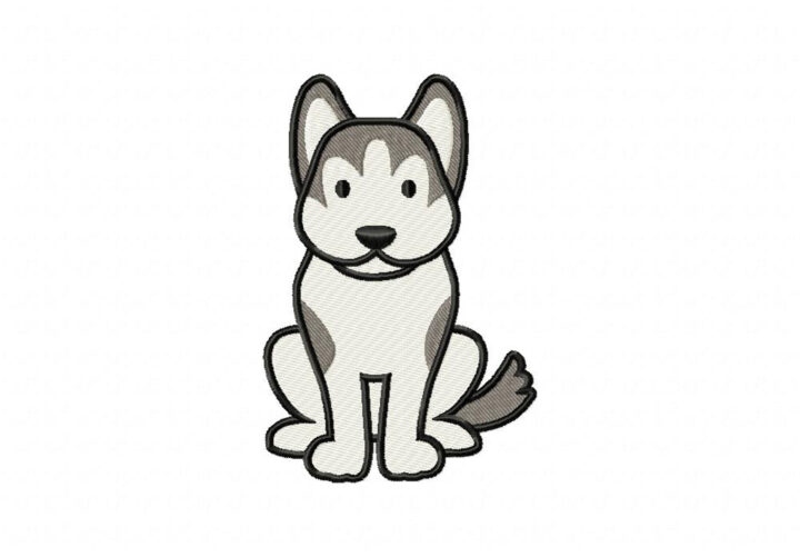 Husky Machine Embroidery Design – Daily Embroidery