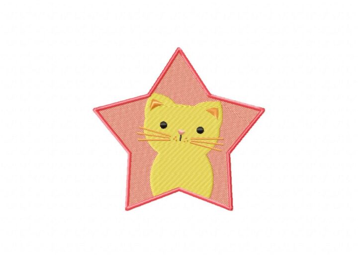 Kitty Star Machine Embroidery Design – Daily Embroidery