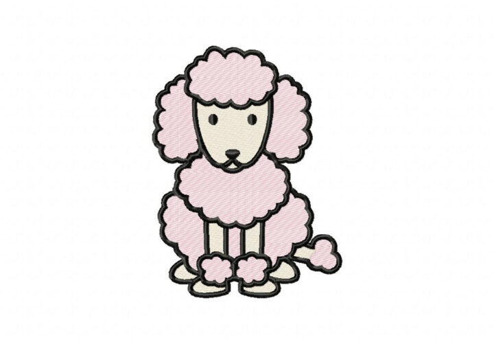 Poodle Machine Embroidery Design – Daily Embroidery