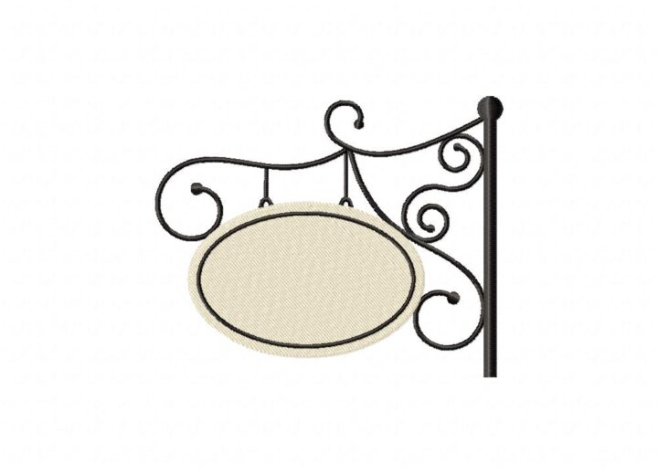 Oval Vintage Sign Machine Embroidery Design – Daily Embroidery