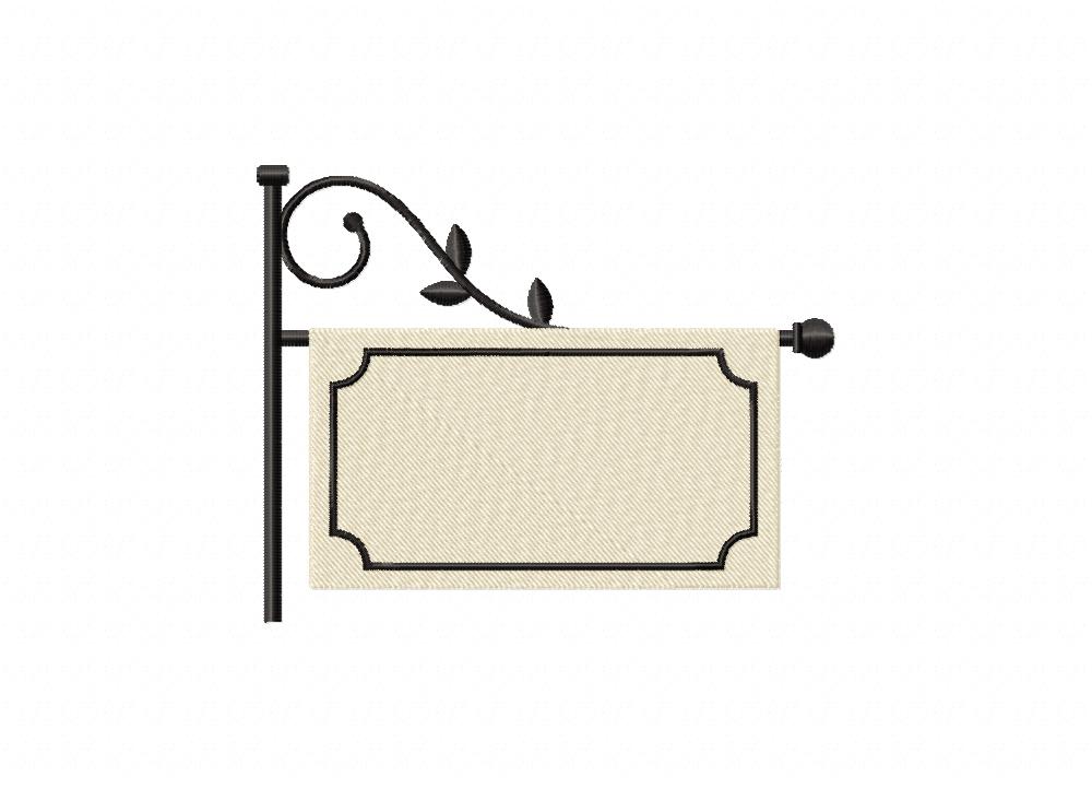 Simple Vintage Sign Machine Embroidery Design – Daily Embroidery