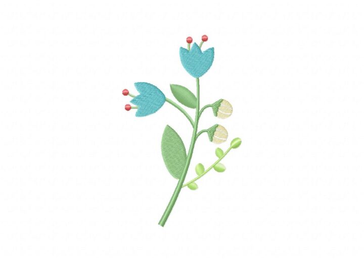 Two Flower Fun Spring Machine Embroidery Design – Daily Embroidery