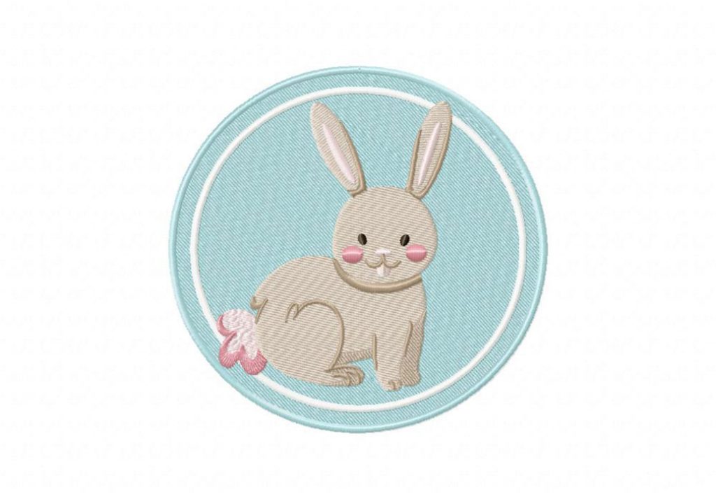 Cute Bunny Smiling Embroidery Design – Daily Embroidery