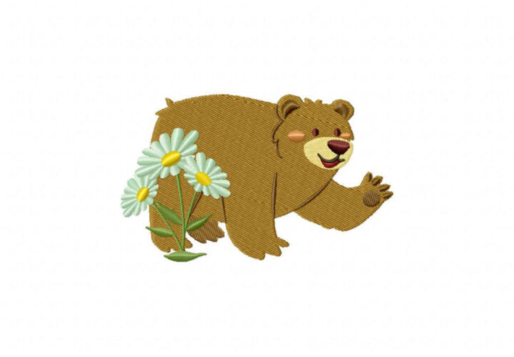 Cute Large Bear Embroidery Design – Daily Embroidery