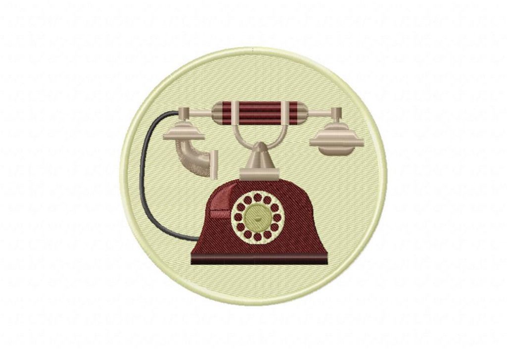 Antique Telephone Embroidery Design – Daily Embroidery
