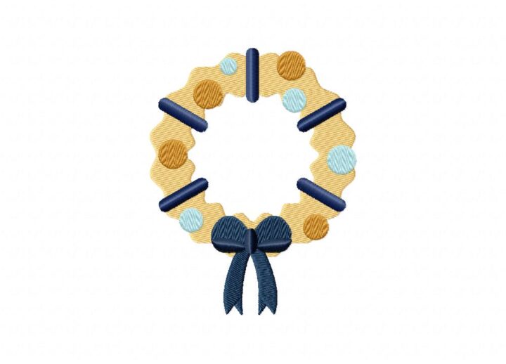 Gold Wreath Includes both Applique and Stitch Embroidery Design – Daily ...