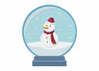 Snowman In a Snow Globe Includes both Applique and Stitch Embroidery ...