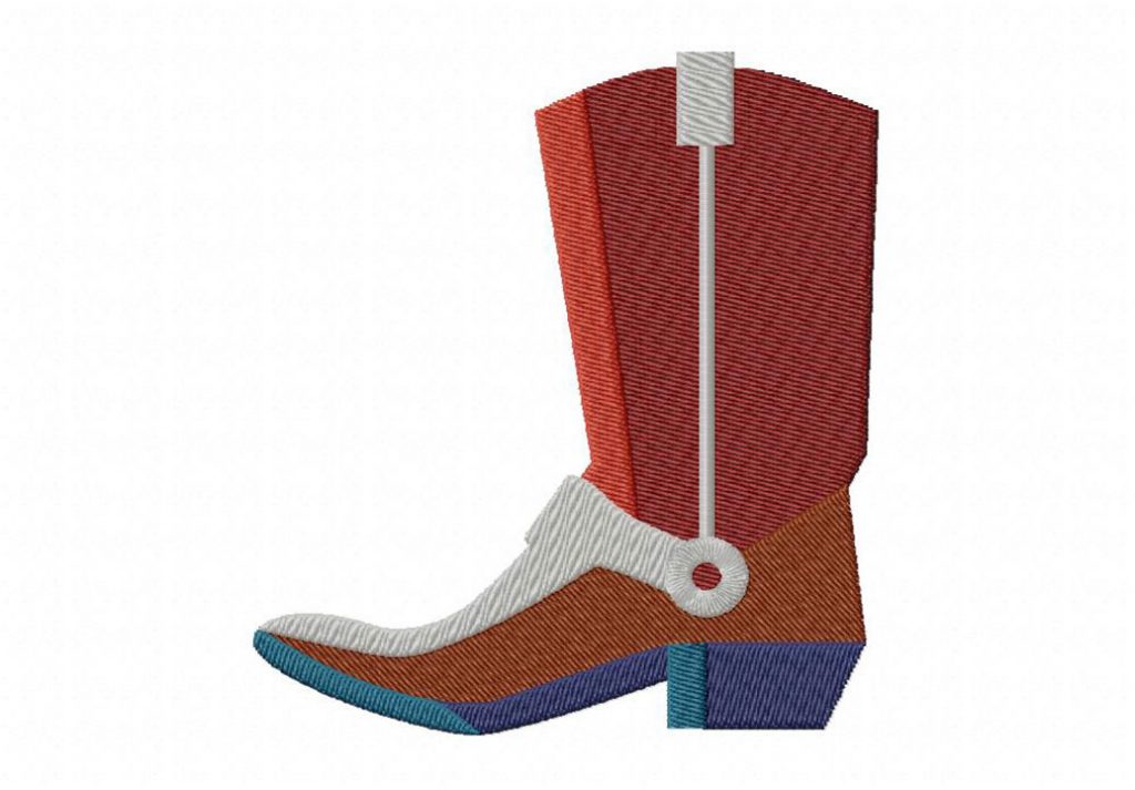 Cowboy Boots Includes both Applique and Stitch Embroidery Design ...