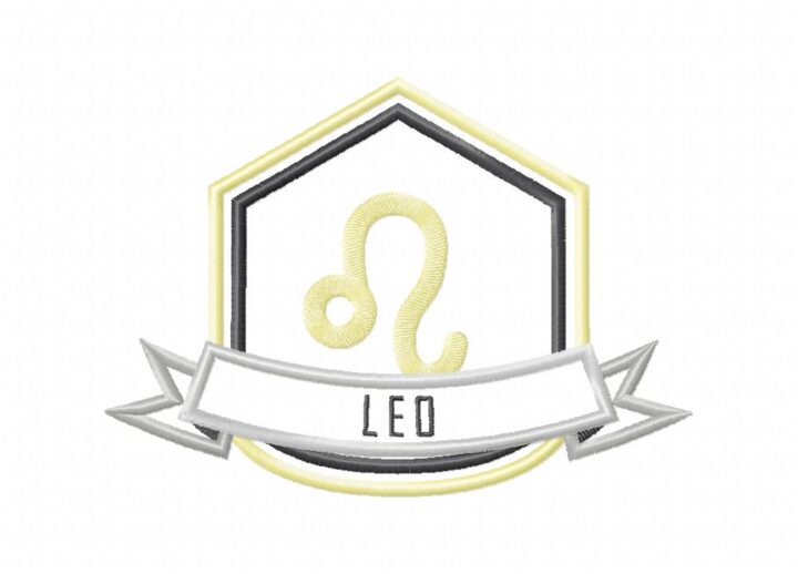 Leo Badge Includes Stitch and Applique Embroidery Design – Daily Embroidery