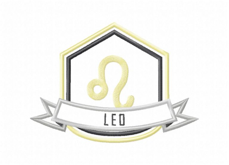 Leo Badge Includes Stitch and Applique Embroidery Design – Daily Embroidery