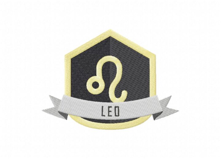 Leo Badge Includes Stitch and Applique Embroidery Design – Daily Embroidery