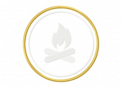 Bonfire Scout Badge Embroidery Design – Daily Embroidery