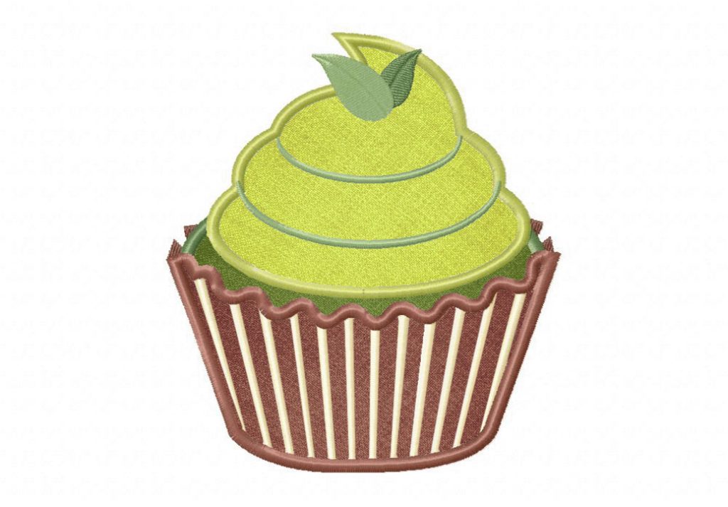 Matcha Green Tea Cupcake Embroidery Design – Daily Embroidery