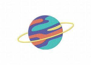 Colorful Planet Embroidery Design – Daily Embroidery