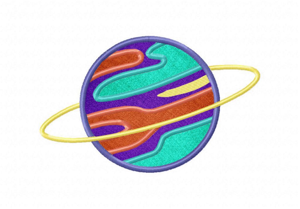 Colorful Planet Embroidery Design – Daily Embroidery