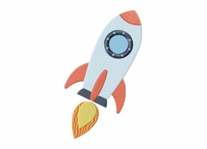 Rocket Embroidery Design – Daily Embroidery