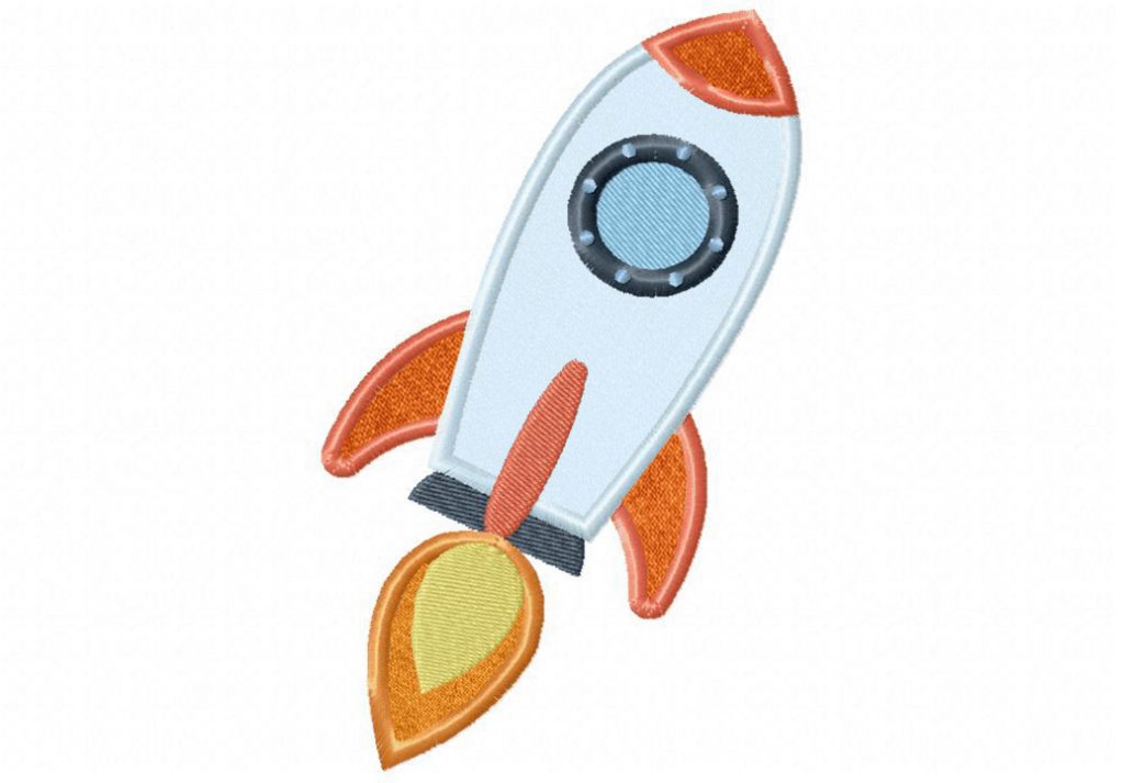 Rocket Embroidery Design – Daily Embroidery