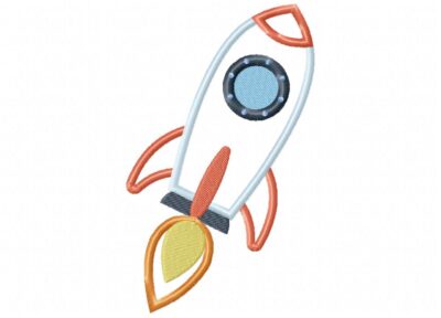 Rocket Embroidery Design – Daily Embroidery