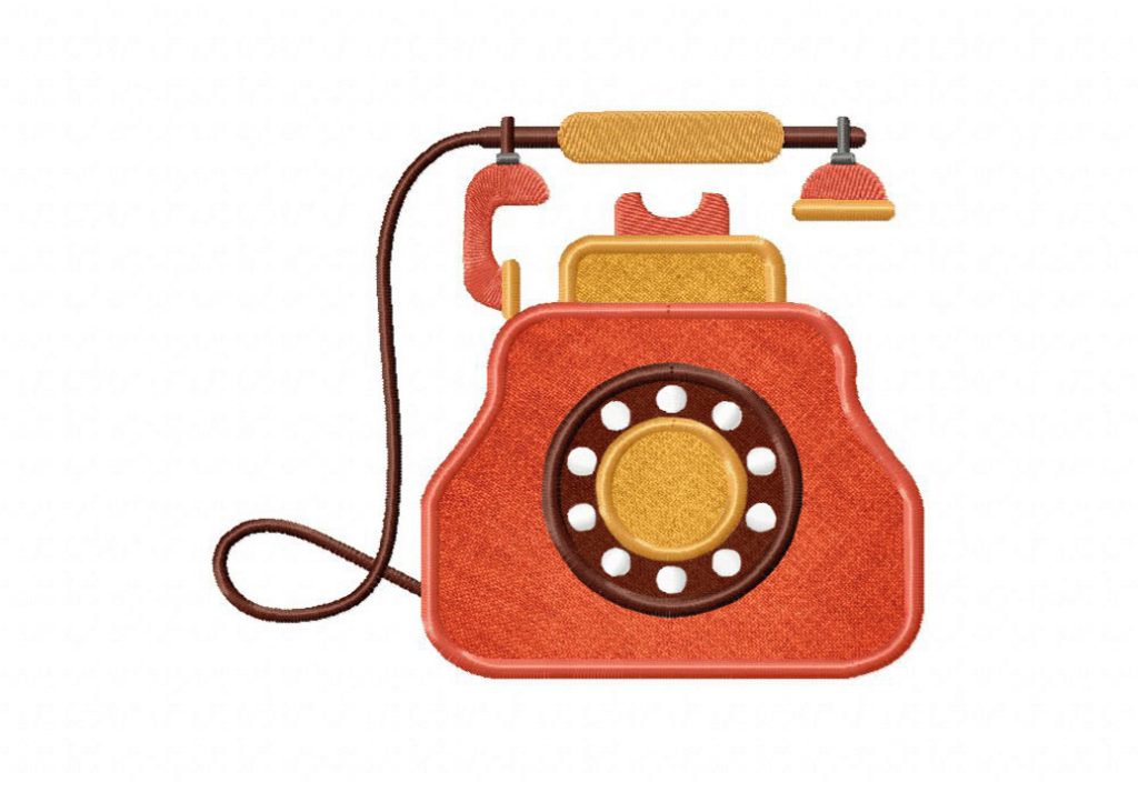 Telephone Embroidery Design – Daily Embroidery