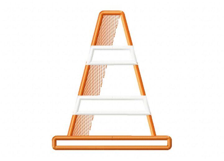 Cone Construction Cup Embroidery Design – Daily Embroidery