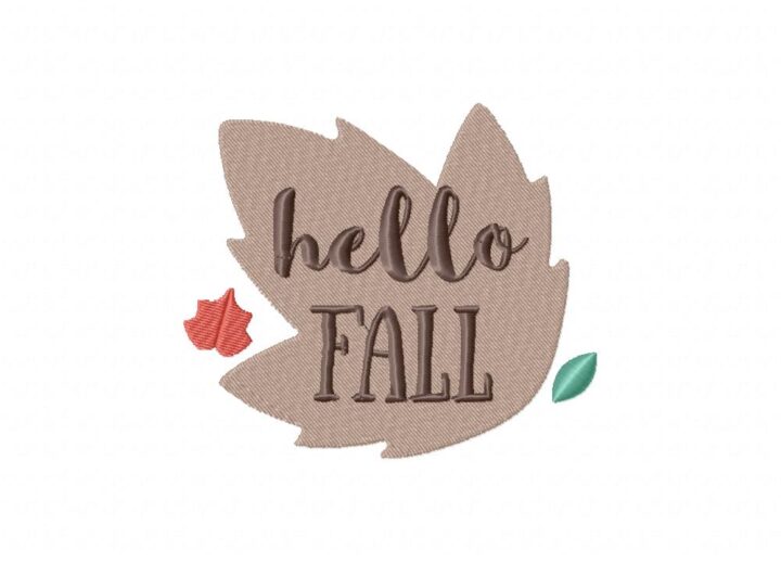 Hello Fall Embroidery Design – Daily Embroidery
