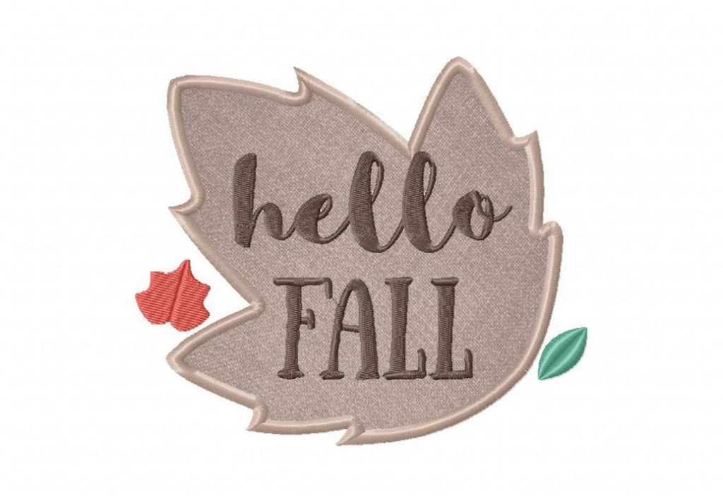 Hello Fall Embroidery Design – Daily Embroidery