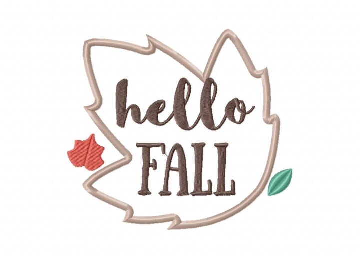 Hello Fall Embroidery Design – Daily Embroidery