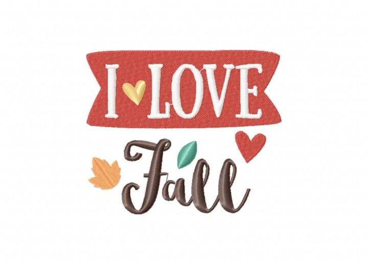 I Love Fall Embroidery Design – Daily Embroidery