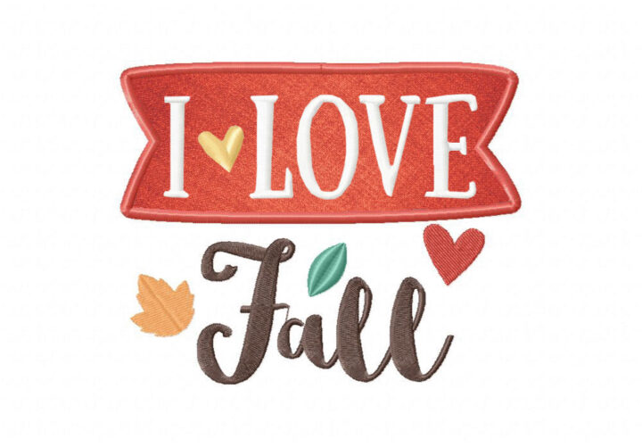 I Love Fall Embroidery Design – Daily Embroidery