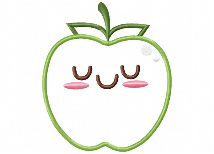 Green Apple Embroidery Design – Daily Embroidery