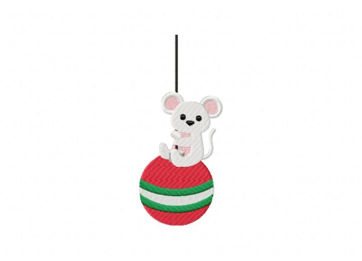 Christmas Bauble Mouse Embroidery Design – Daily Embroidery