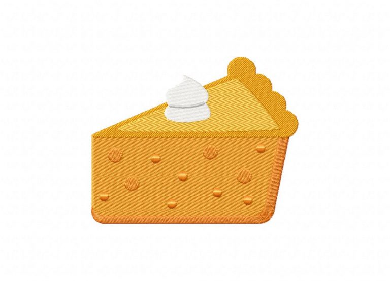 Sliced Pie Embroidery Design – Daily Embroidery