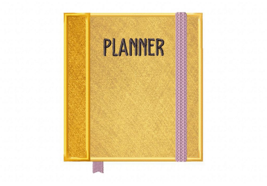 Yellow Planner Embroidery Design – Daily Embroidery