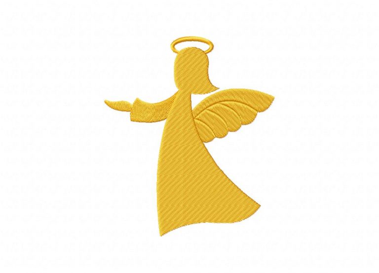 Gold Welcoming Angel Embroidery Design – Daily Embroidery