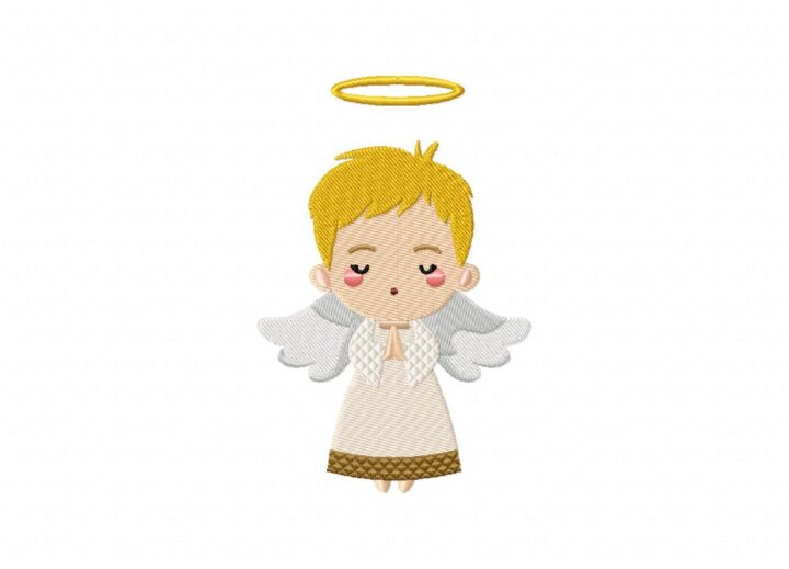 Yellow Hair Angel Embroidery Design – Daily Embroidery